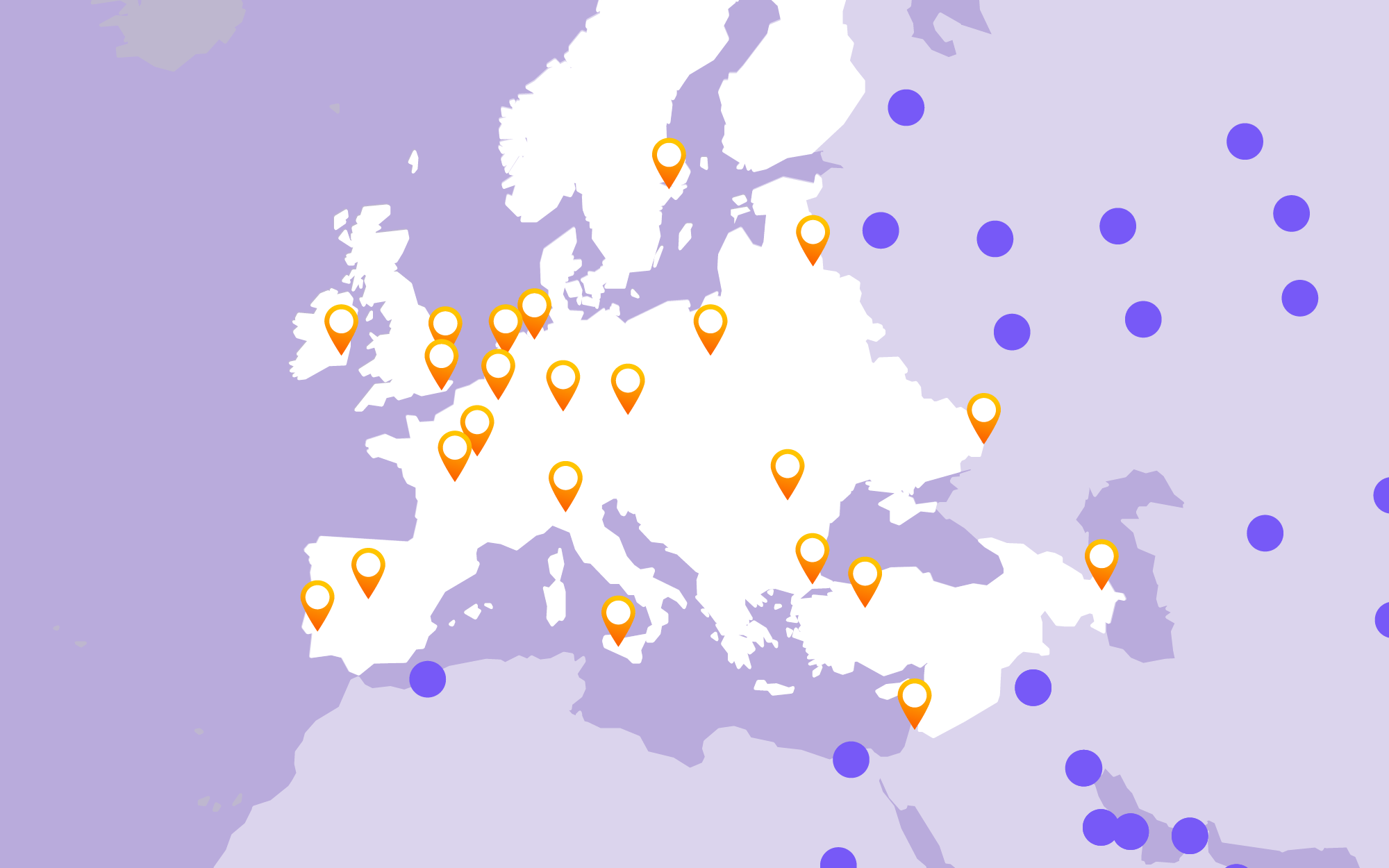 Network Map Europe CDN PoPs - CDNetworks