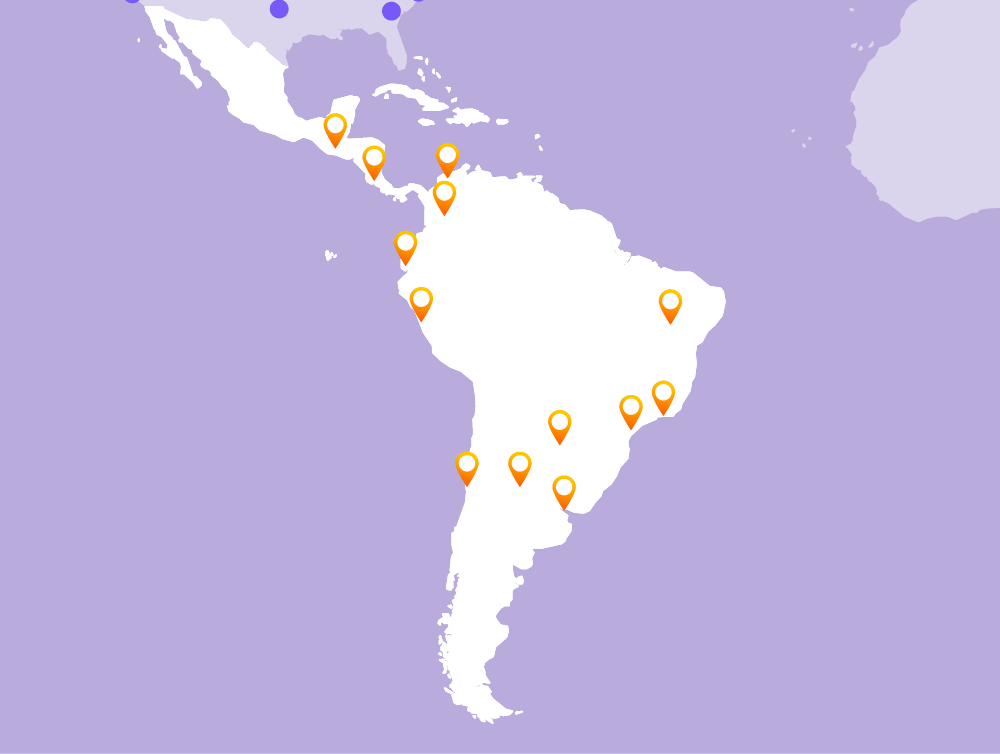Network Map Latin America CDN PoPs - CDNetworks