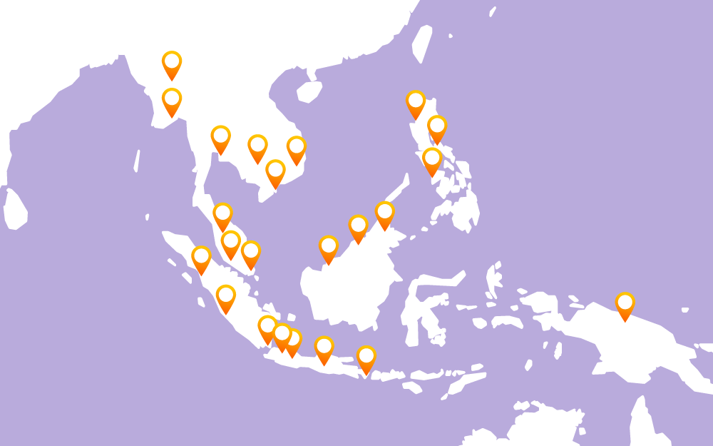 Network Map South East Asia CDN PoPs - CDNetworks