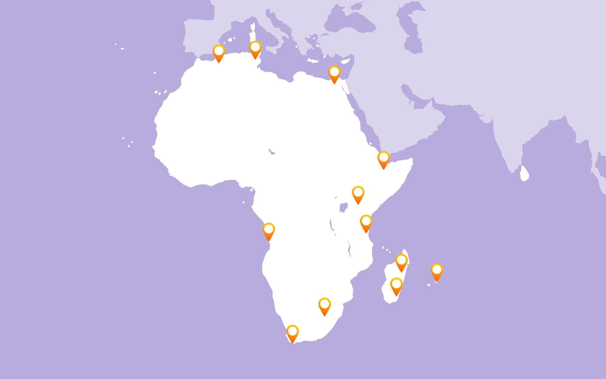 Network Map Africa CDN PoPs - CDNetworks