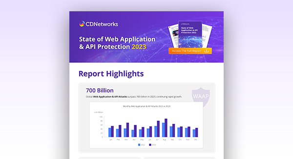 2023 Web Application and API Protection Report Infographic - CDNetworks